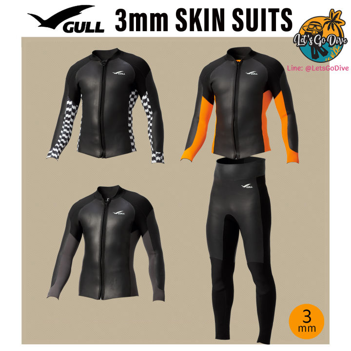 GULL - 3mm Skin Suits - Wetsuit Topper & Pants for men - 2ชิ้น อุ่น เข้าทรงสวย เนื้อนุ่ม ใส่สบาย ...