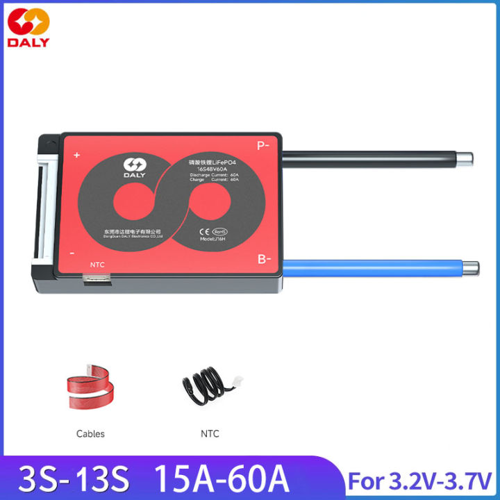 Daly BMS 12V 24V 36V 48V 60V18650 Batt 3S 4S 8S 10S 12S 13S 15S 16S Li ...