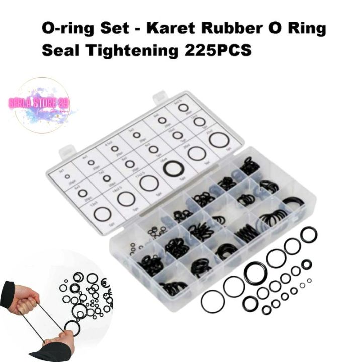 Karet Rubber O Ring Seal Tightening 225 PCS - Ring Karet Multifungsi | Lazada Indonesia