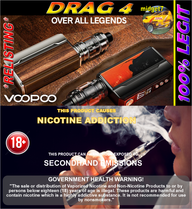 Voopoo Drag 4 Box Mod Kit with Uforce-L Tank Atomizer 4ml | Lazada PH