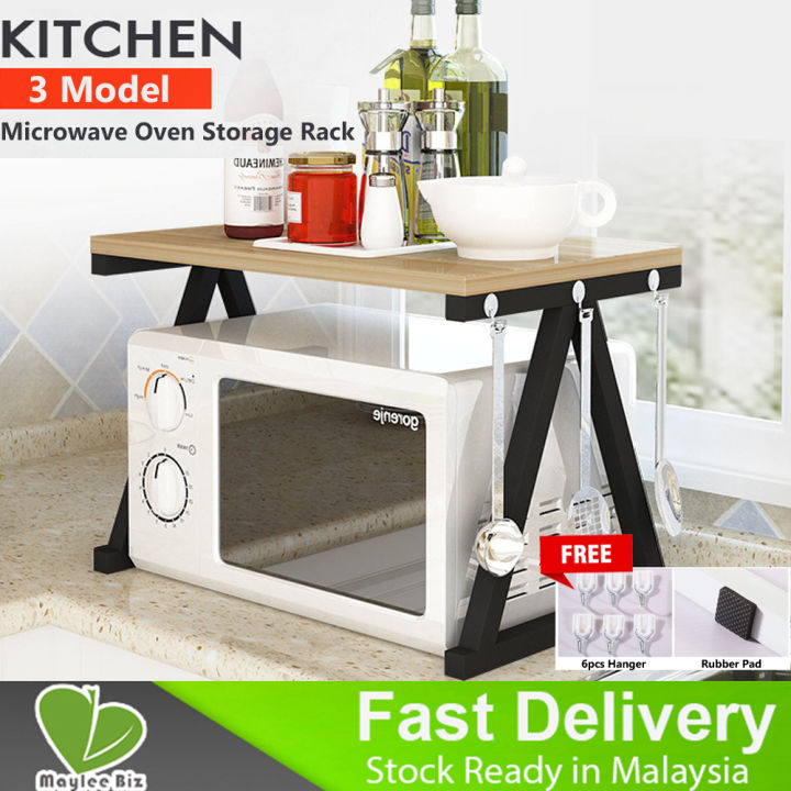 2 Tiers/Layer Microwave Vertical Wooden Oven Rice Cooker Kitchen Dapur ...