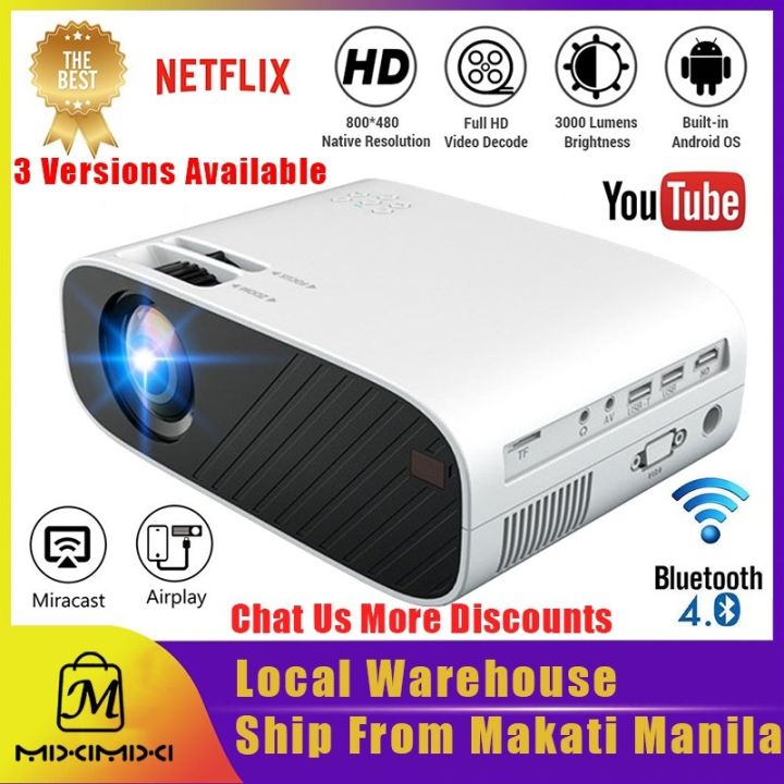 W90 1080P Android Mini Projector HD Proyector WIFI Led Projector Home ...