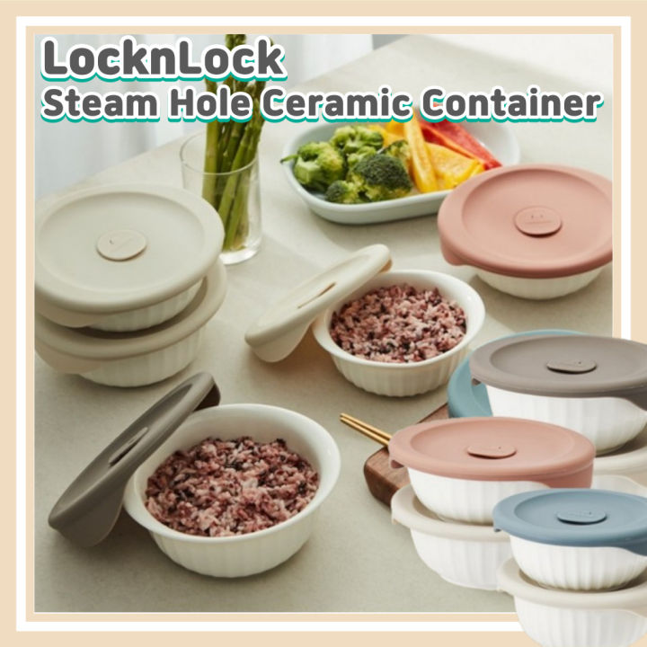 LocknLock Steam Hole Ceramic Container/Microwave Cooking Container 3 ...