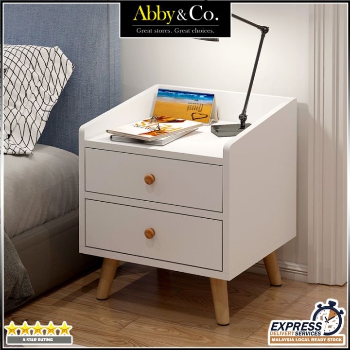 Abby & Co Multifunction Bedside Table Shelf Simple Modern Style With ...