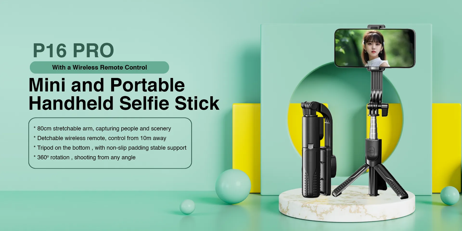 [Remax Creative Lifestyle] P16 PRO 80CM Mini & Portable Handheld ...