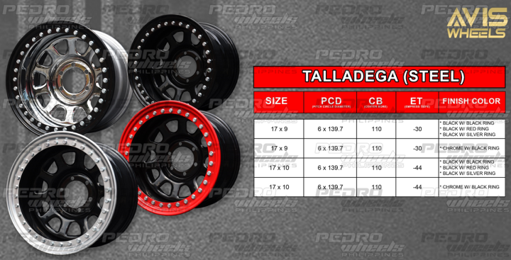 Talladega Avis Beadlock Offroad Steel Rims 5x139.7 6x139.7 16x6 16x7 ...