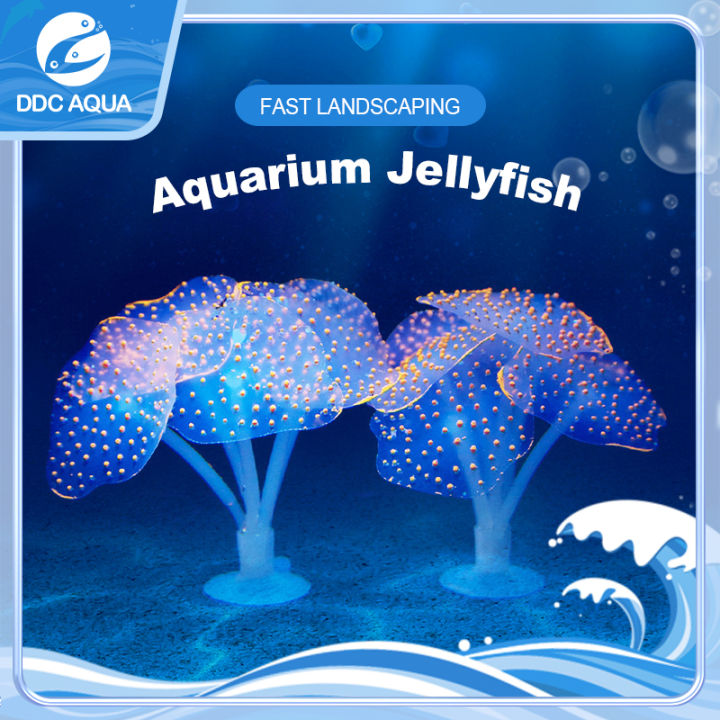 【DDC AQUA】1pc Glowing Artificial Jellyfishes Silicone Simulated Aquatic ... 【DDC AQUA】1pc Glowing Artificial Jellyfishes Silicone Simulated Aquatic ...