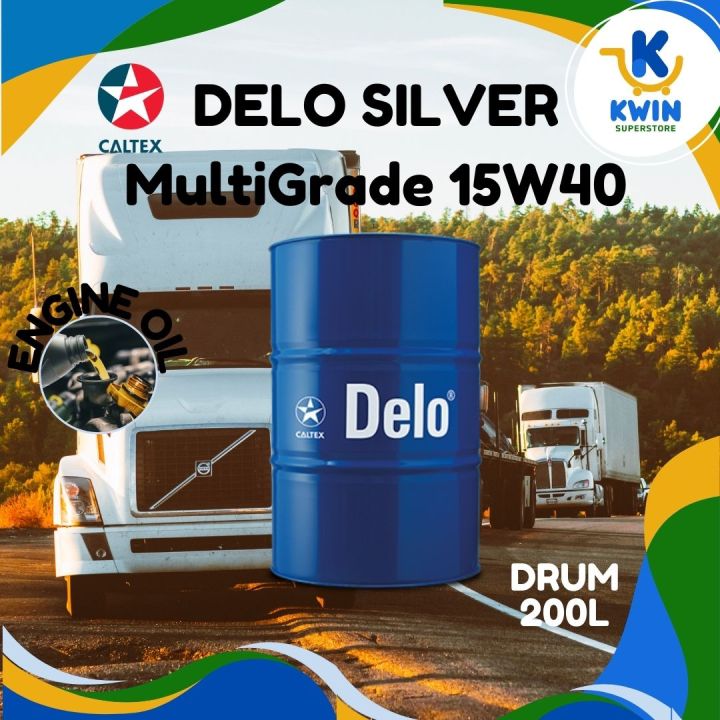 Caltex Delo Silver MG Multigrade Engine Oil SAE 15W40 Drum 200L | Kwin ...