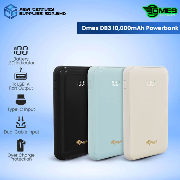 DMES DB3 10000mAh PD 22.5W 20W Fast Charging Powerbank Built in Dual ...