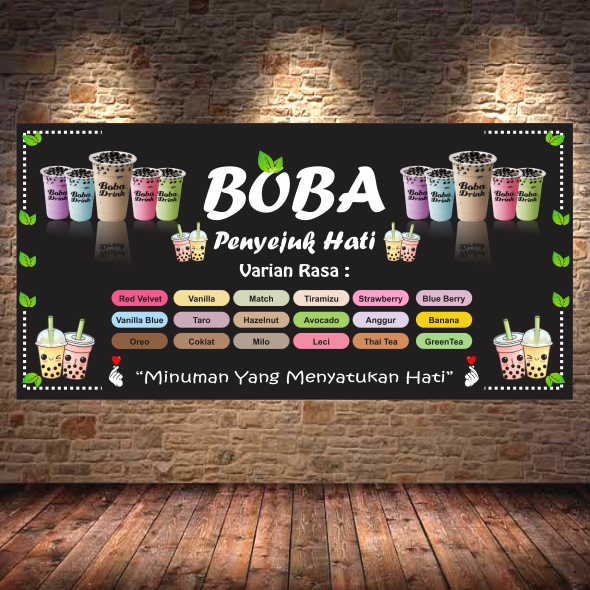 Cetak Spanduk Es Boba Minuman Kekinian | Lazada Indonesia