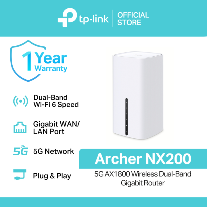 TP-Link Archer NX200 5G AX1800 Wireless Dual-Band Gigabit Router | WiFi 6 | 5G Network | Gigabit ...