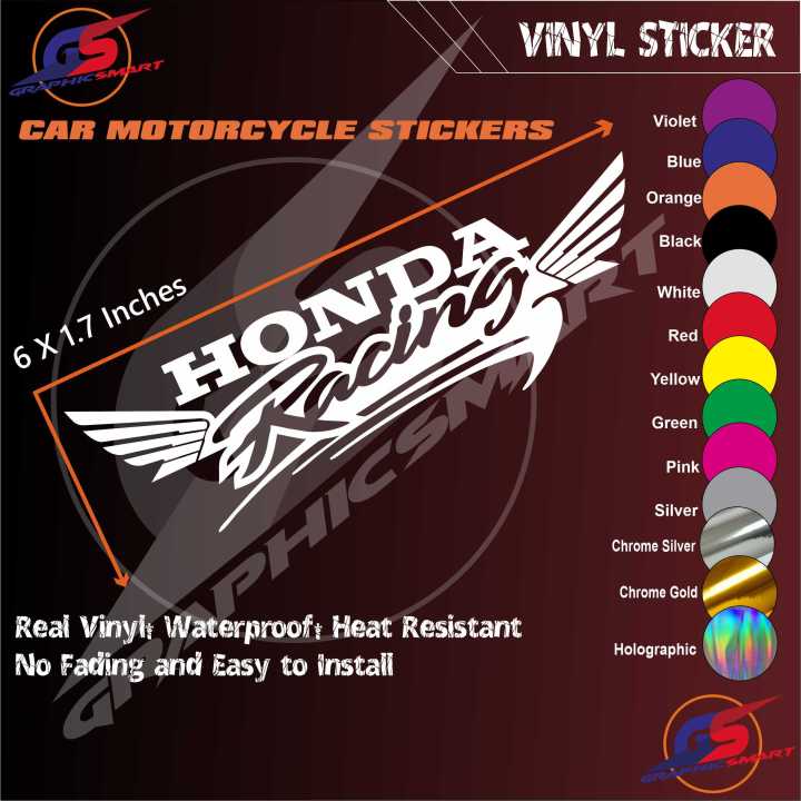 Honda Racing Sticker Decal Vinyl | Lazada PH
