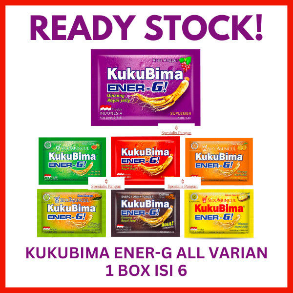 Kuku Bima Ener-G BOX ISI 6 ALL VARIAN RASA KUKUBIMA energi energy sido ...