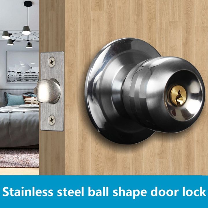 Door lock Heavy Duty Door Knob Entrance Lock set With 3 Key Door Handle ...