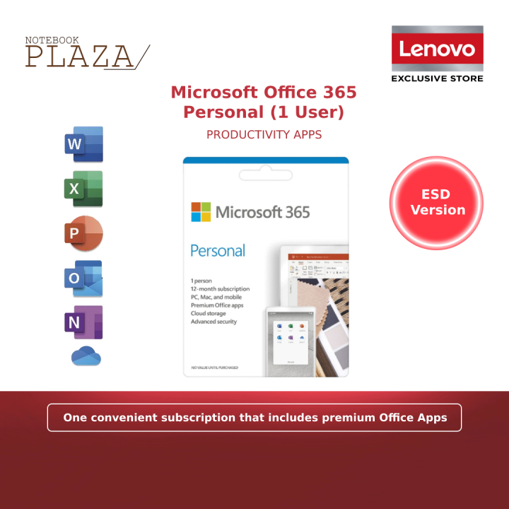 Microsoft Office 365 Personal (1 User) - ESD Version | Lazada