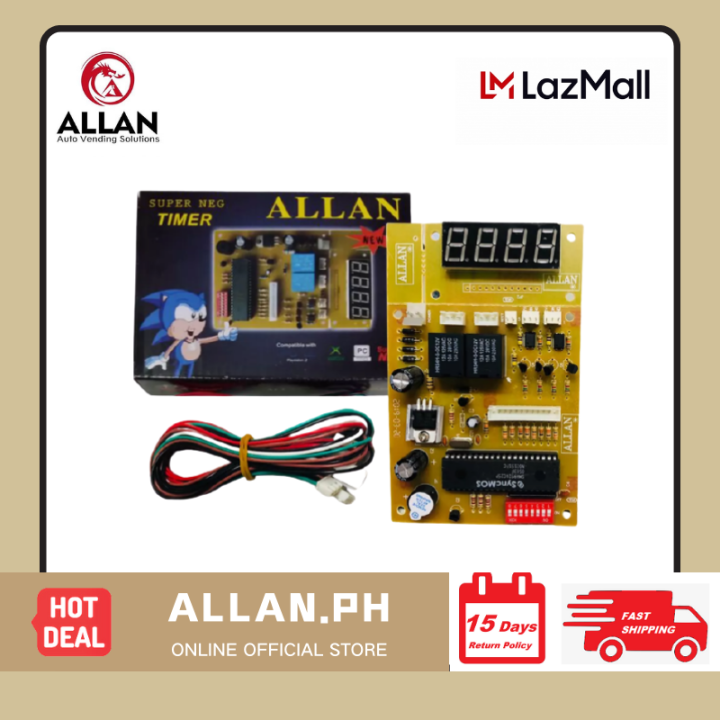 Allan Piso/Lima Timer For Pisonet /4 LED Digit Digital Timer Dual Relay ...