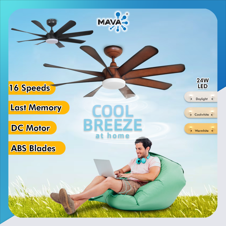 Mava Troca / Regair Palm 60 Inch DC Motor 8 Speed 8 Blades Ceiling Fan ...