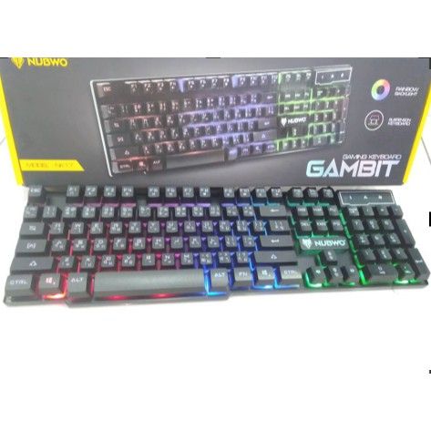 KBO คีย์บอร์ดเกมมิ่ง คีย์บอร์ด เกมมิ่ง NUBWO รุ่น GAMBIT NK17 RUBBER ...