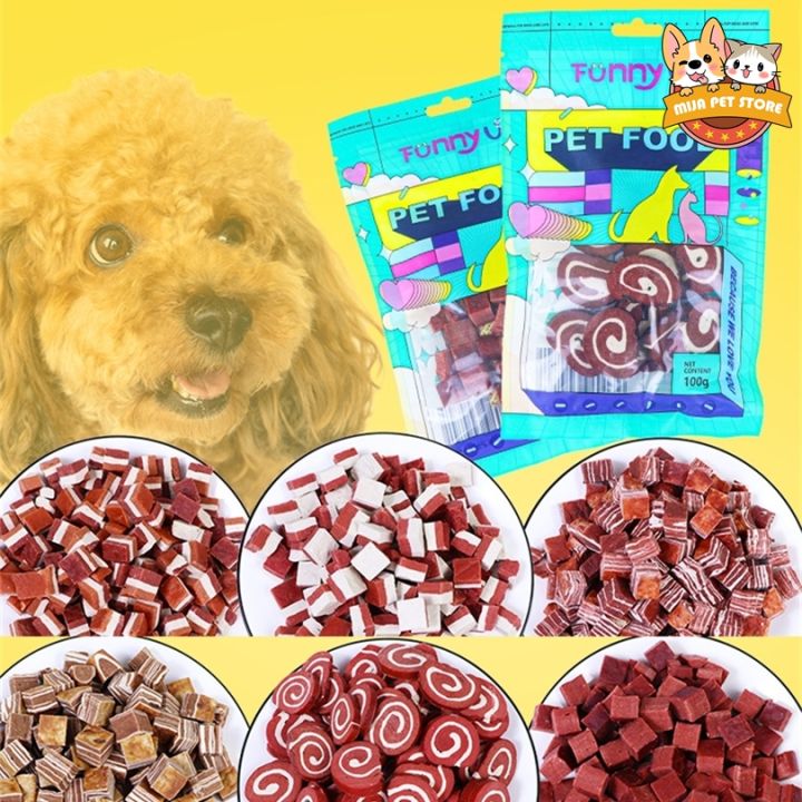 100g Pet Snack Pet Treat Dog Treat Beef Cube Chicken Cheese Cube Beef ...