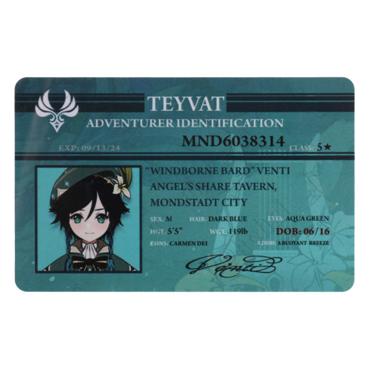 Genshin Impact Anime Identification ID Card PVC Photocard Figure ...