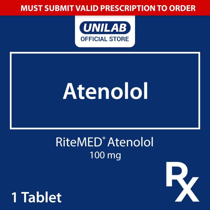RX: RiteMED Atenolol 100mg 1 - Unilab | Lazada PH