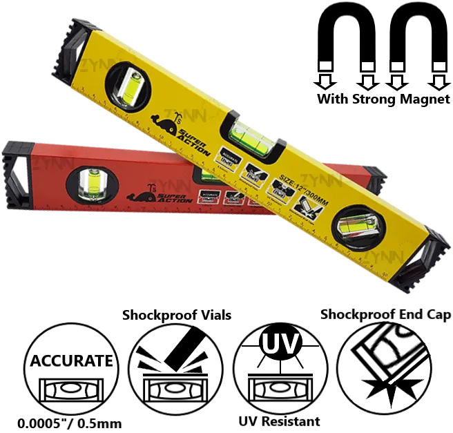 [SG STOCK] ALUMINUM LEVEL Spirit Water Balance Ruler Precision Magnet ...