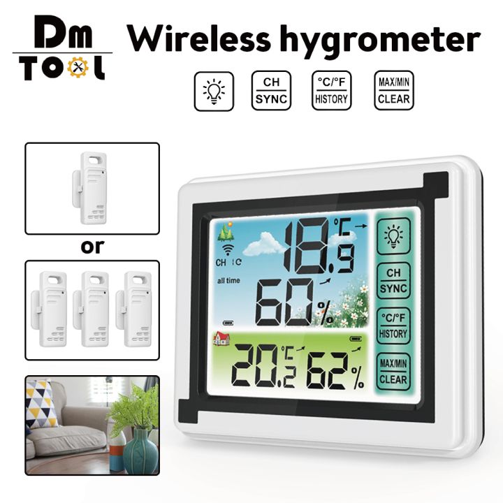 DM Weather Station Wireless Temperature Monitor Color Display ...