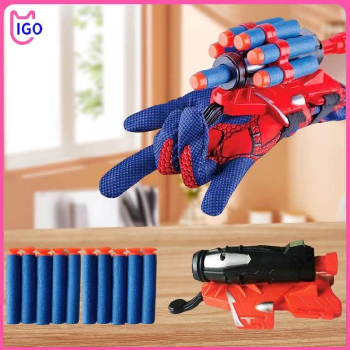 Spider Man glove spider silk launcher launch soft bomb suction cup ...