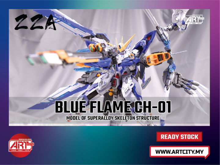 (READY STOCK) ZZA Model - Blue Flame CH01 - 1/100 Scale - Diecast Frame ...