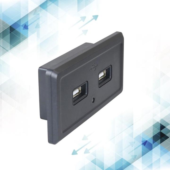 12V USB Outlet Twin USB Car Chargers Socket Power Outlet Panel Mount ...