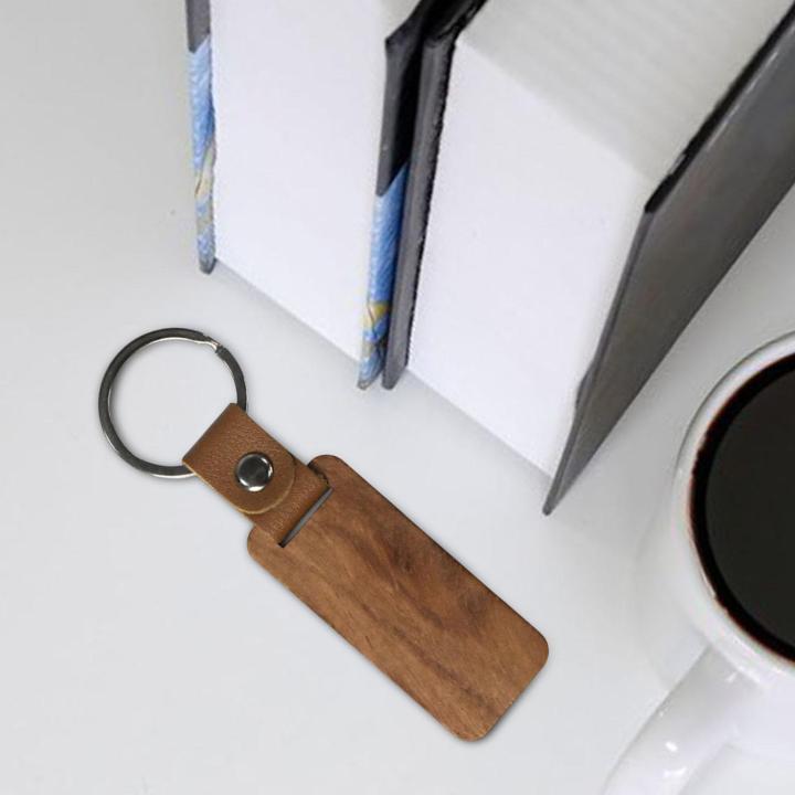 Baynie Wood Key Tags Key Holder Blank Rectangle Name Engraved Key Tags ...