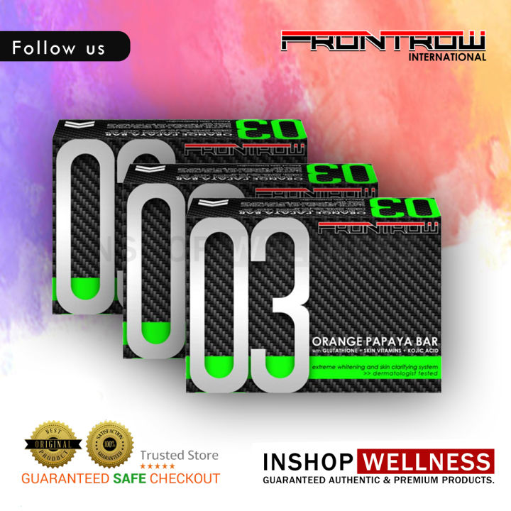 LUXXE WHITE FRONTROW Soap 03 (Set3) Orange Papaya Bar with Glutathione ...