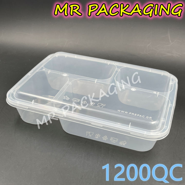 MS 1200QC 4 Compartment PP Lunch Box with Dome Lid ( 50sets± ...