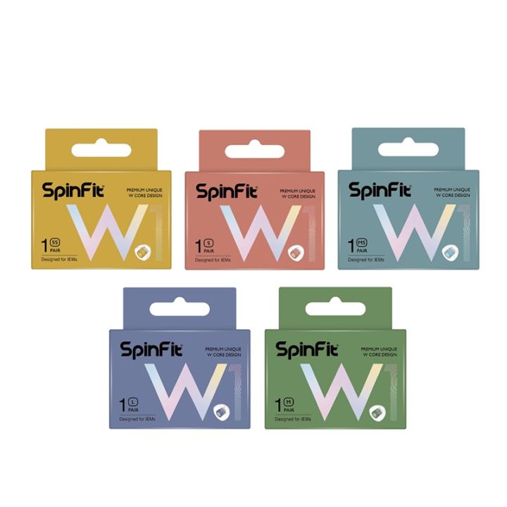 SpinFit W1 Silicone Ear Tips Eartips Patented Medical-Grade Double W ...