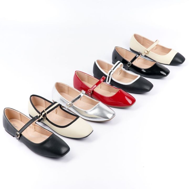 Blow BLNW 0101 Ariel Mary Jane Flats Shoes Wanita Sepatu Hitam Balet ...