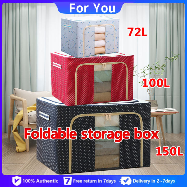 【BUY 1 TAKE 1】72L /100L/120L/150L Large Capacity Clothes Storage Box ...