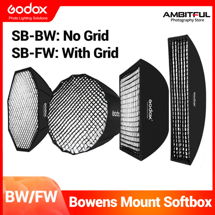 Godox SB-BW SB-FW Rectangle Strip Octagonal shape Bowens Mount Softbox ...