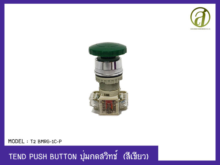 TEND รุ่น T2BMRG-1C-P PUSH BUTTONสวิทช์ ปุ่มกด(สีเขียว) | Lazada.co.th