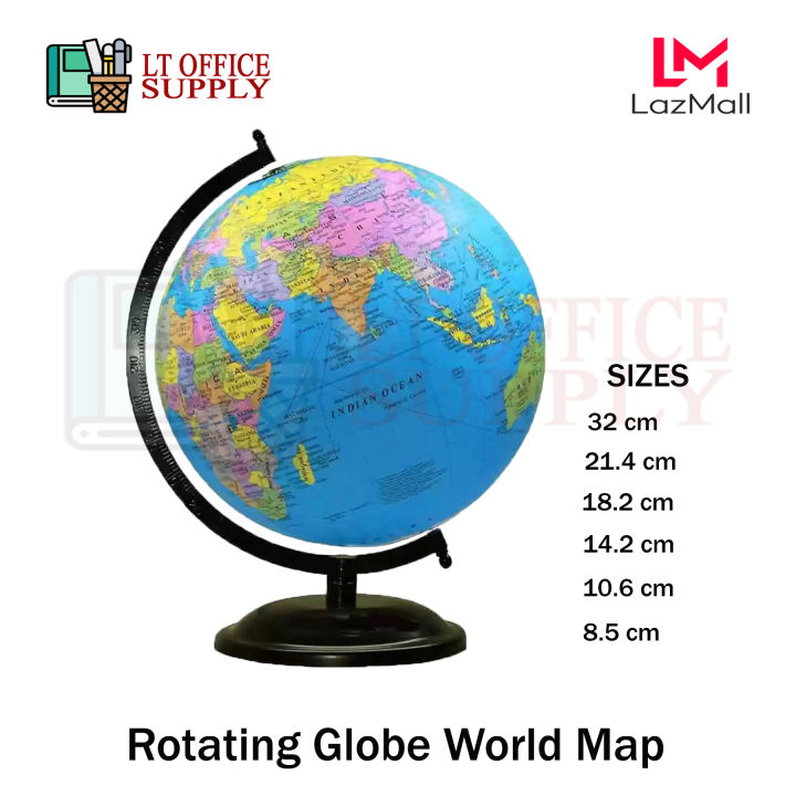 Geography Rotating World Map Globe for Educational Learning | Lazada PH
