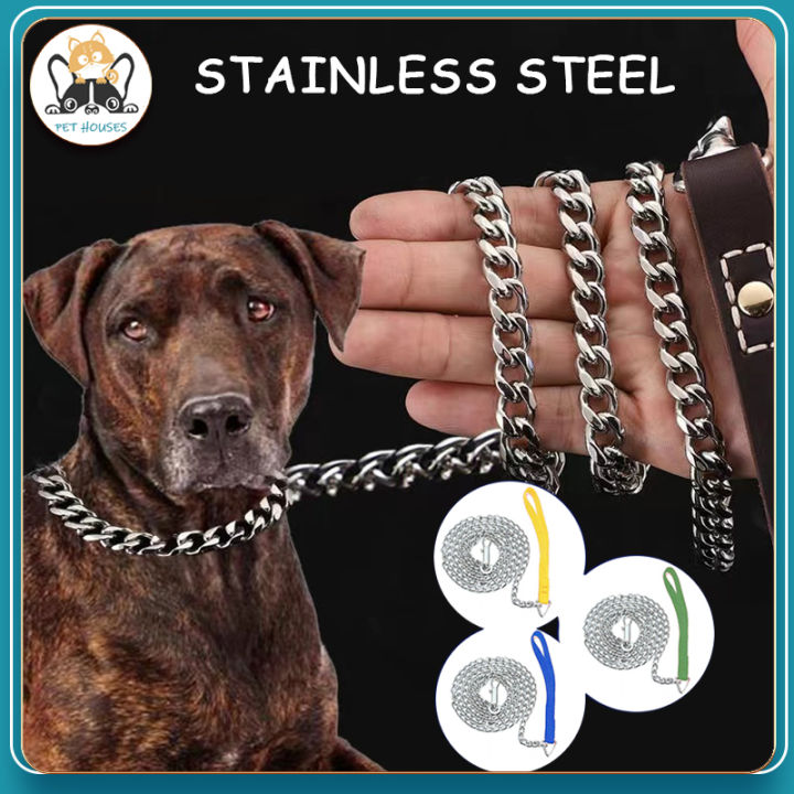 PET HOUSES Pet chain Stainless Steel Dog Chain 1.2M/1.7M Dog Stainless ...