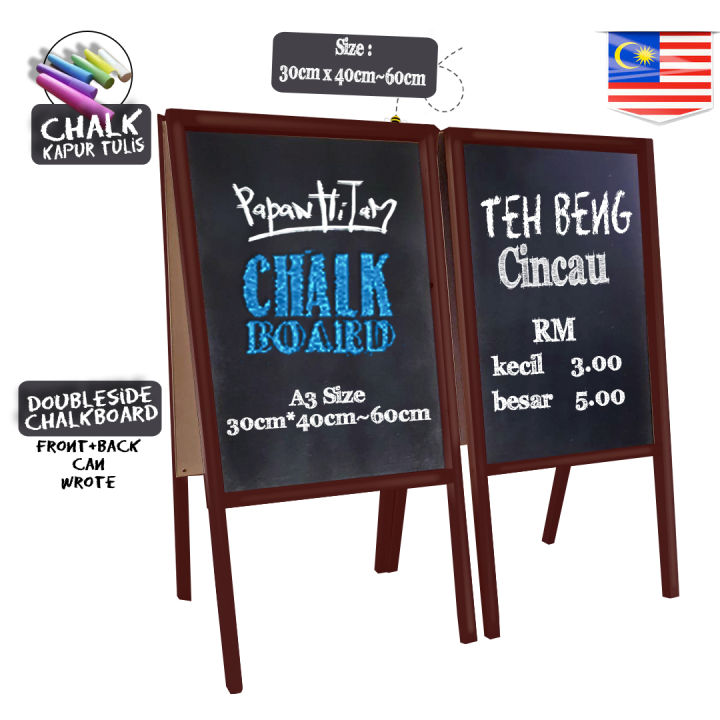 AA3 (30cm*40cm~60cm) MENU CHALKBOARD Blackboard Papan Hitam Warung ...