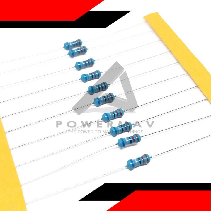 10pcs 100 ohms 5 band 1/4w Metal film resistor 1% ohm for pcb breadboard arduino uno mega nano ...