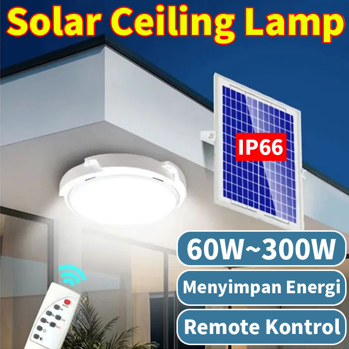 Solar Ceiling Light Surya Pencahayaan Dalam Ruangan Rumah Cahaya Putih ...