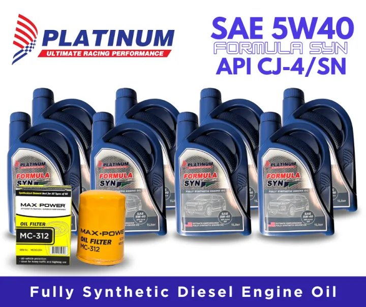 Platinum Fully Synthetic 5w40 8Liters Package for Mitsubishi Montero ...