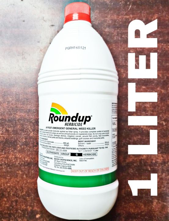 ROUND UP (1 LITER) HERBICIDE GLYPHOSATE 480 SL BY BAYER | Lazada PH