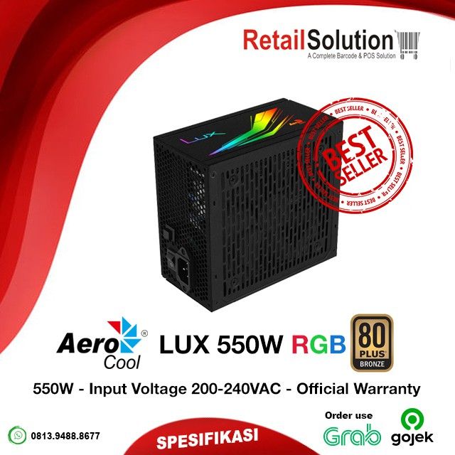 PSU Aerocool LUX 550W RGB - Aero Cool Power Supply 550 Watt Bronze | Lazada Indonesia