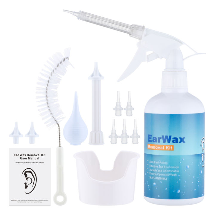 500mL Ear Irrigation Cleaning Kit Earwax Removal Washing Squeeze Bulb ...