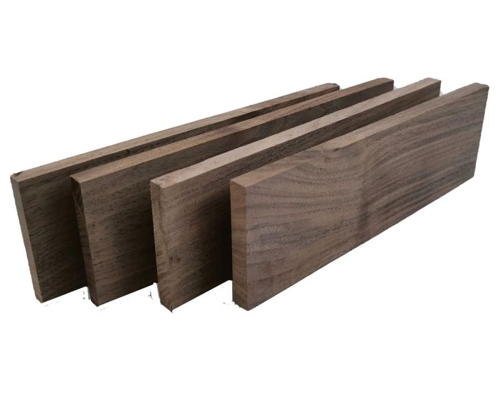 【Limited-time offer】 4pcs 100x300mm Thickness:3mm Black Walnut Wood ...