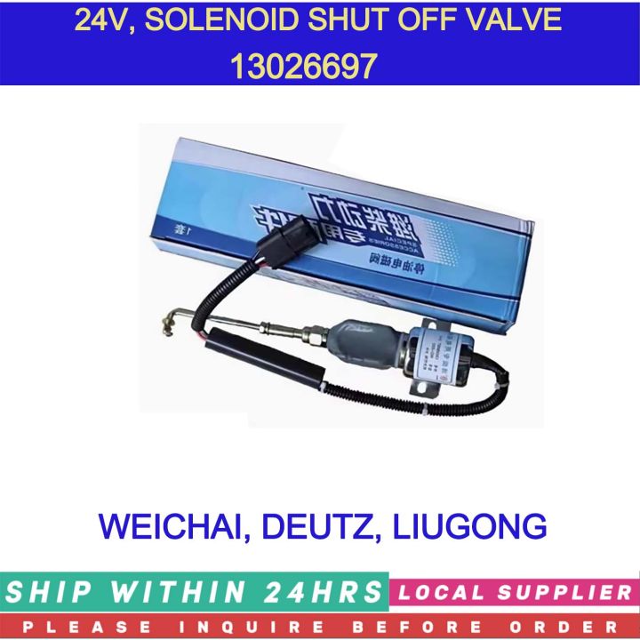 13026697 SOLENOID FUEL VALVE, 860123608 [24V, SHUT OFF, STOP, SHUT DOWN ...