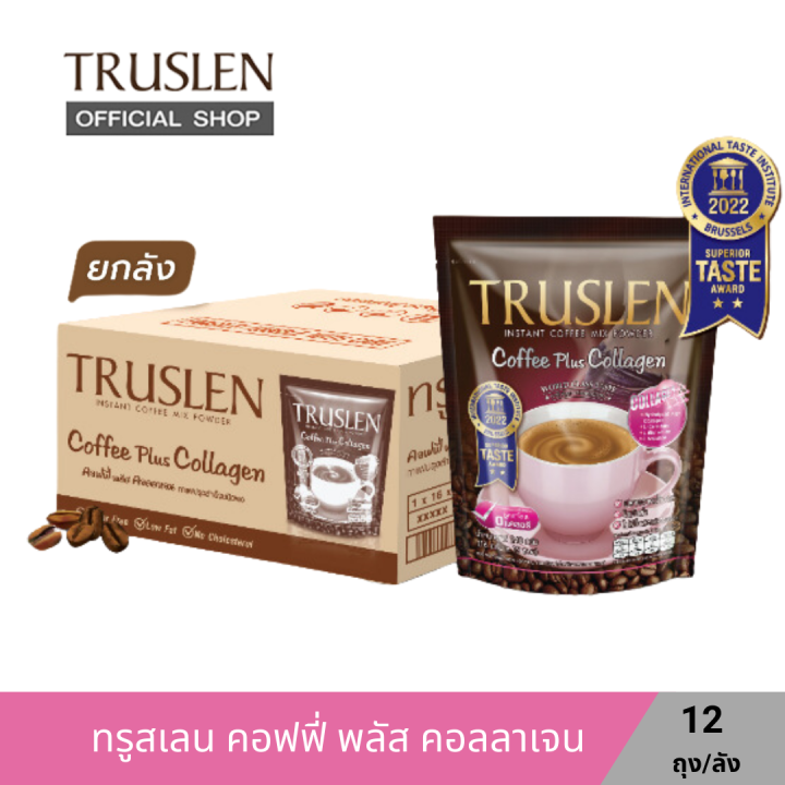 TRUSLEN COFFEE PLUS COLLAGEN ทรูสเลน คอฟฟี่ พลัส คอลลาเจน กาแฟปรุง ...